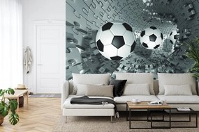 Fototapeta 3D Puzzle Fotbal Strukturální vinyl 135x90