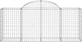 Klenuté gabionové koše 30ks 200x50x80/100 cm pozinkované železo 3146316