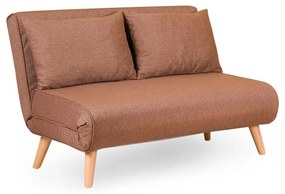 Designová rozkládací pohovka Felicitas 120 cm hnědá