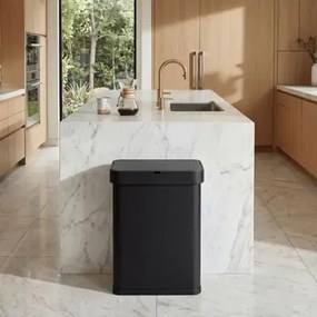 Simplehuman SENSOR černá ocel / Odpadkový koš / Bezdotykový / Hlasové