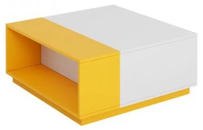 Konferenční stolek Oblada OB16, Barva: bílý / žlutý