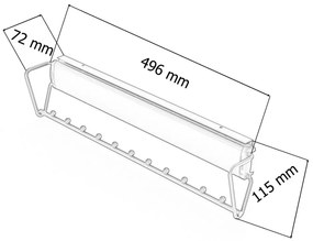 In-Design Výsuvný šatní věšák barva věšáku: šedá