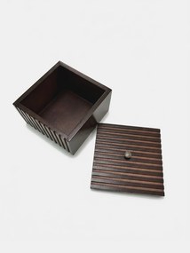 Sinsay - Rýhovaný úložný box s víkem - hnědá