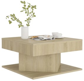 Konferenční stolek dub sonoma 57 x 57 x 30 cm dřevotříska - Default Title