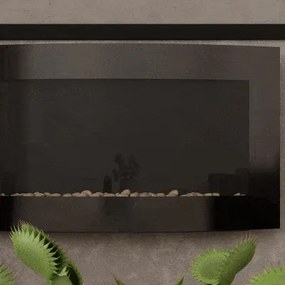 HOMCOM Elektrokamin s topením, nástěnný krb s LED efektem plamene, 10 barev plamene, 900/1800 W, elektrický krb s časovačem, nastavitelný termostat, …
