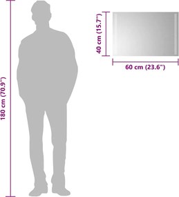 Koupelnové zrcadlo s LED osvětlením 60x40 cm 151744