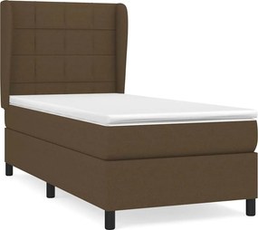 Box spring postel s matrací tmavě hnědá 80x200 cm textil 3127920