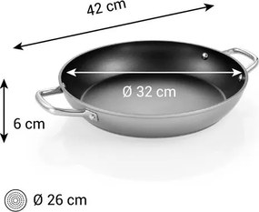 TESCOMA Pánev GrandCHEF+ ø 32 cm, 2 úchyty