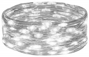 LED řetěz Nano - 1m, 10LED, 2xCR2032, studená bílá