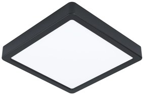 EGLO LED chytré stropní světlo do koupelny FUEVA-Z, 16,5W, 21x21cm, hranaté, černé 900109