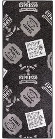 Koberce Breno Kusový koberec COFFEE PATTERN 95, Černá, Vícebarevné, 67 x 180 cm