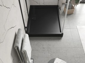 Mexen Flow+ obdélníkový sprchový kout 120 x 80 cm, černá matná, 46R708012H