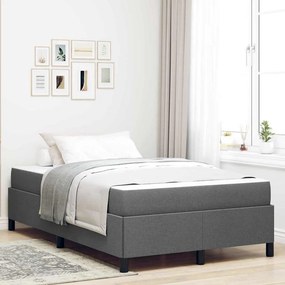 Postel s boxspringem Tmavě šedá 120 x 190 cm textil 3398844
