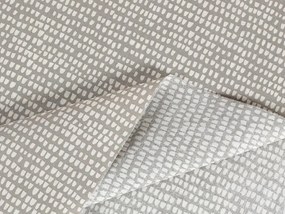 Biante Bavlněný závěs Sandra SA-062 Nepravidelné tvary na šedobéžovém 140x160 cm