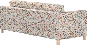 Potah na pohovku IKEA  Karlanda 3-místná nerozkládací, krátký barva oranžová látka pletený vzor, vzorované
