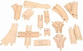 Bigjigs Rail Dřevěné koleje set 25 dílů / od 3 let