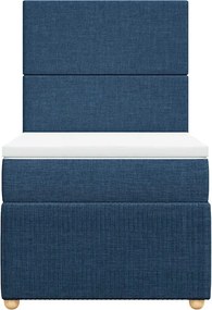 Box spring postel s matrací modrá 90x190 cm textil 3294210
