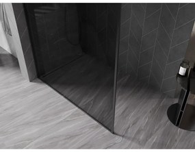 Mexen, Mexen Kioto-XF sprchová stěna s rámem 80 x 202 cm, grafit 10 mm, černá - 800-080-104-70-40-X