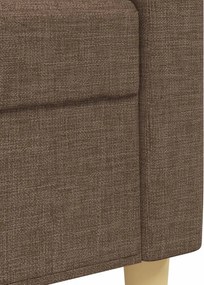 3dílná sedací souprava s podnožkou hnědá textil 3278330