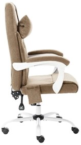 Masážní kancelářská židle taupe textil,  20316