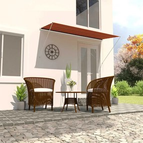 Zatahovací markýza 300 x 150 cm oranžovo-hnědá 145897