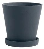 Květináč Flowerpot s podmiskou Dark Blue M HAY