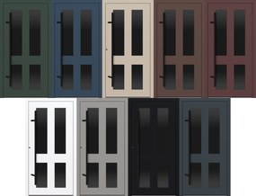 Hliníkové vchodové dveře FM Turen Premium P90 M29 BLACKLINE krémová RAL1015 Orientace dveří: Levé, otevírání dovnitř, Standardní rozměr dveří včetně rámu: 100 cm x 200 cm - vnější rozměr rámu