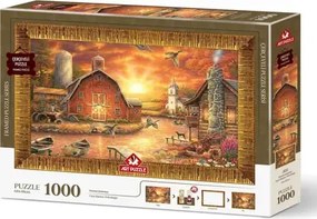 ART PUZZLE 5692 Puzzle s rámem a lepidlem 3v1 Za sluncem / 1000 dílků