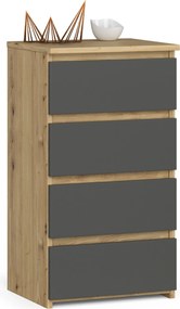 Komoda CL4 dub artisan/grafitová šedá