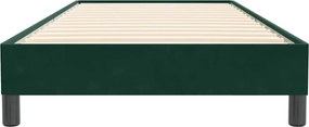 Postel Box Spring bez matrace tmavě zelená 100x220 cm samet 3315864