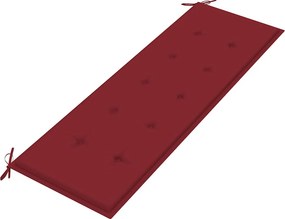 Stohovatelná zahradní lavice s poduškou 159 cm masivní teak 3063315