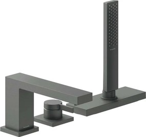 Hansgrohe Tecturis E - Baterie na okraj vany, 3-otvorová instalace, sBox, kartáčovaný černý chrom 73443340