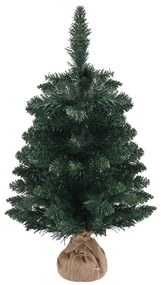 vidaXL Umělý vánoční stromek se stojanem zelený 60 cm PVC