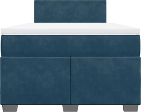 Box spring postel s matrací tmavě modrá 120 x 200 cm samet 3286280