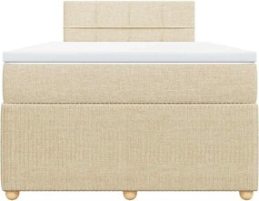 Box spring postel s matrací krémová 120x200 cm textil 3289728