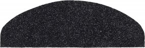 Schodové rohože samolepicí 15 ks 65 x 21 x 4 cm černé, půlkulaté, velké 132698