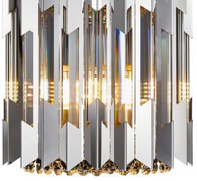 Nástěnné svítidlo Ritz, 1x křišťálové/chromové kovové stínítko