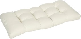 Outsunny Polstr na lavici pro 2 osoby 110x48x8 cm Obdélníkový polstr pro vnitřní i venkovní použití Pratelný s 8 stehy a pohodlným sezením na židle a