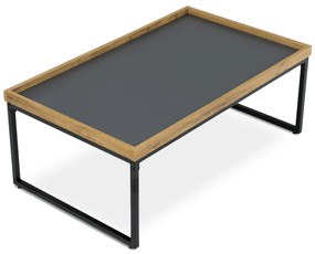 Konferenční stůl s dekorativní hranou, 100 x 60 x 39 cm