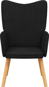Relaxační židle černá textil 327925
