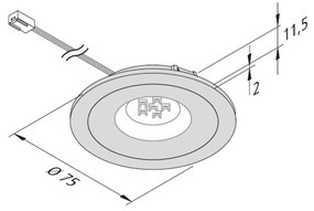 LED podhledové světlo AR 68 4W nerez 3 000 K