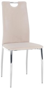 Kondela Jídelní židle, béžová Dulux Velvet látka / chrom, OLIVA NEW