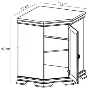 KORA a | komoda KKN1 rohová | 75x75 cm | andersen