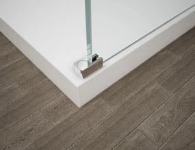 Polysan Esca Chrome sprchová zástěna 100 x 210 cm jednodílná k instalaci ke stěně aluchrom sklo kouřové ES1210-01
