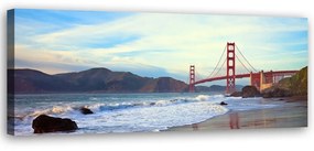 Obraz na plátně, New York Golden Gate - 90x30 cm