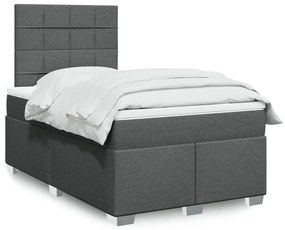 Box spring postel s matrací tmavě šedá 120x190 cm textil 3292728