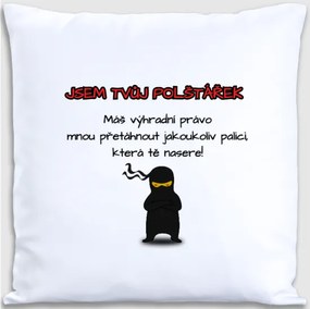 Super plecháček Vtipný polštář s potiskem ninja 40 x 40 cm Oboustranný tisk: NE