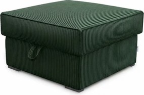 Taburet SMART COSARO XL s úložným prostorem 71x71 cm, tmavě zelený