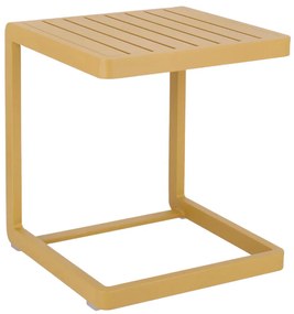 OnaDnes -20% Žlutý kovový zahradní odkládací stolek Bizzotto Konnor 40 x 40 cm