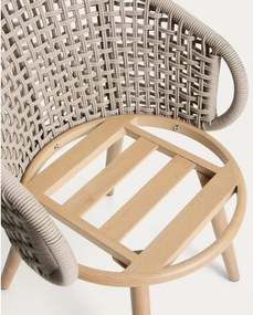 Taupe polstrovaná zahradní židle Lidario – Kave Home